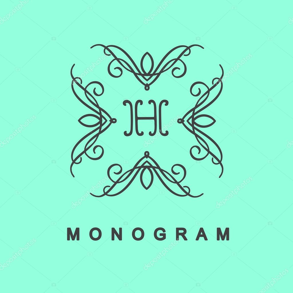 Set of monogram logo template Stock Vector by ©Merfin 112294112