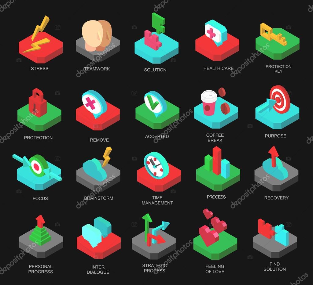 Isometric icons collection Stock Vector Image by ©Merfin #118434726