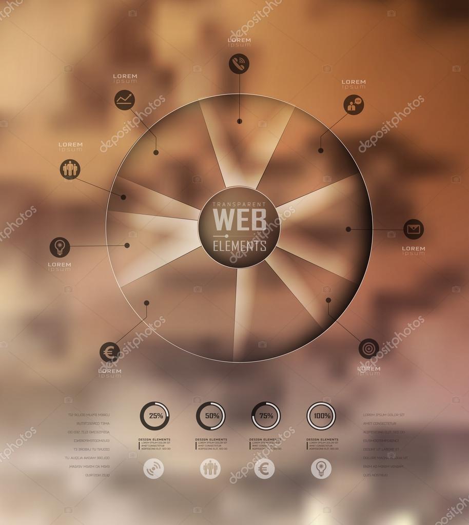 Transparent business Infographics. Shadows options Stock Vector by ...