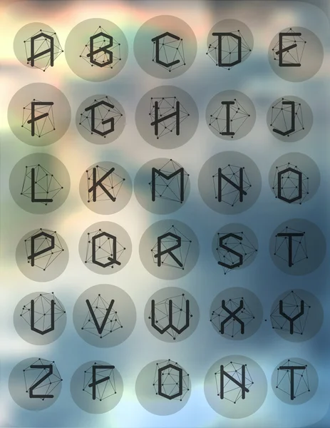 Fuente geométrica. Alfabeto creativo. Conjunto tipográfico . Vector de ...