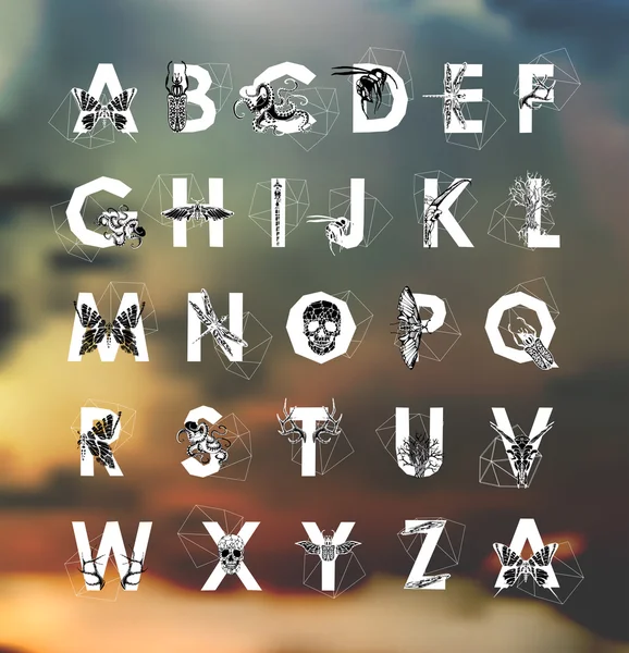 Polygonal geometric font Stock Vector Image by ©Merfin #79182762