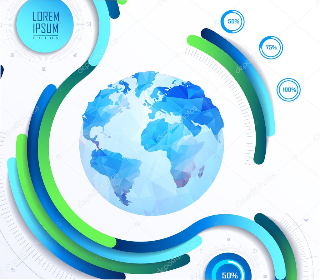 Transparent flat web site, business Infographics, Stock Vector by ...