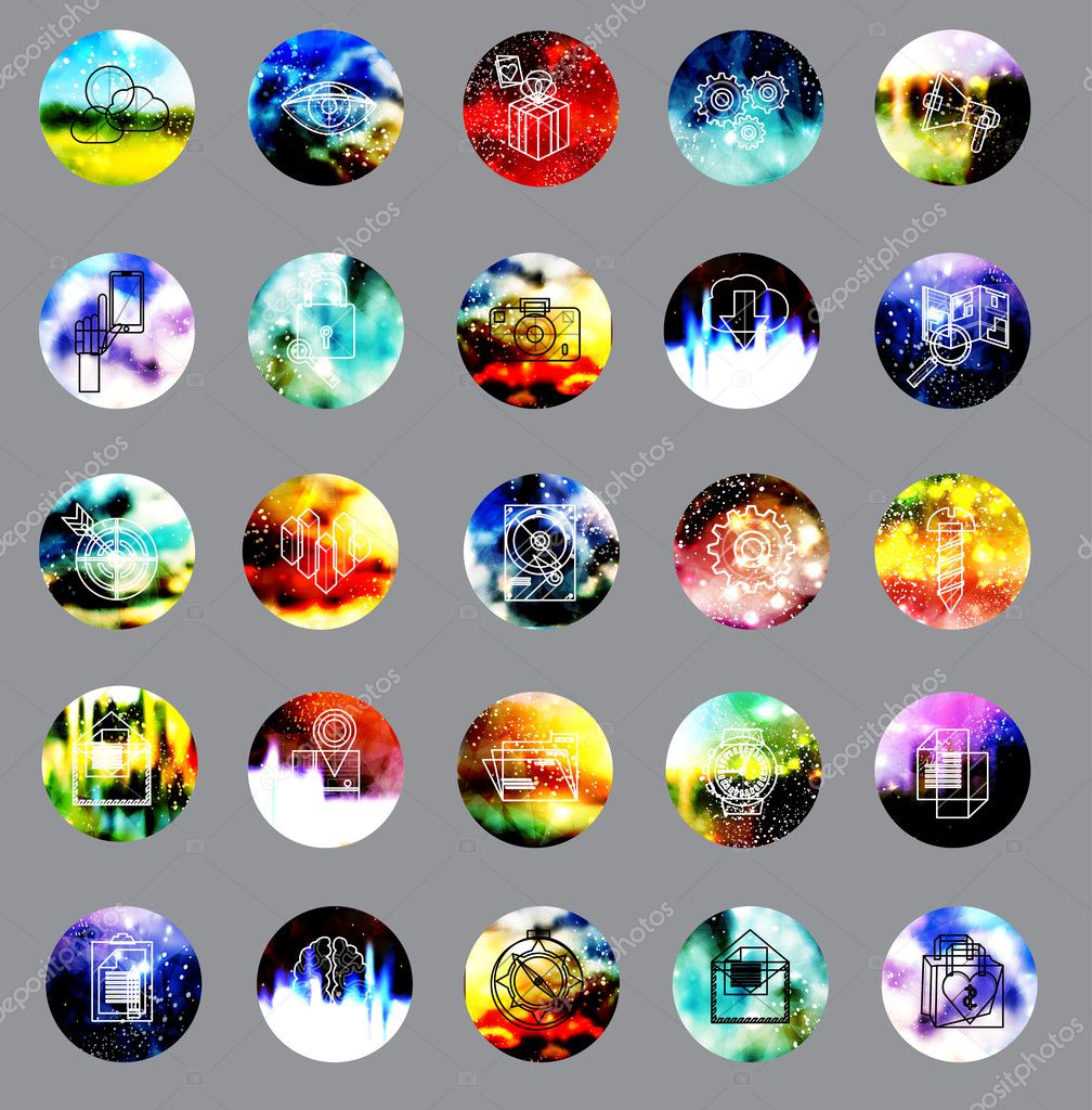 Universal modern icons for web and mobile app Stock Vector by ©Merfin ...