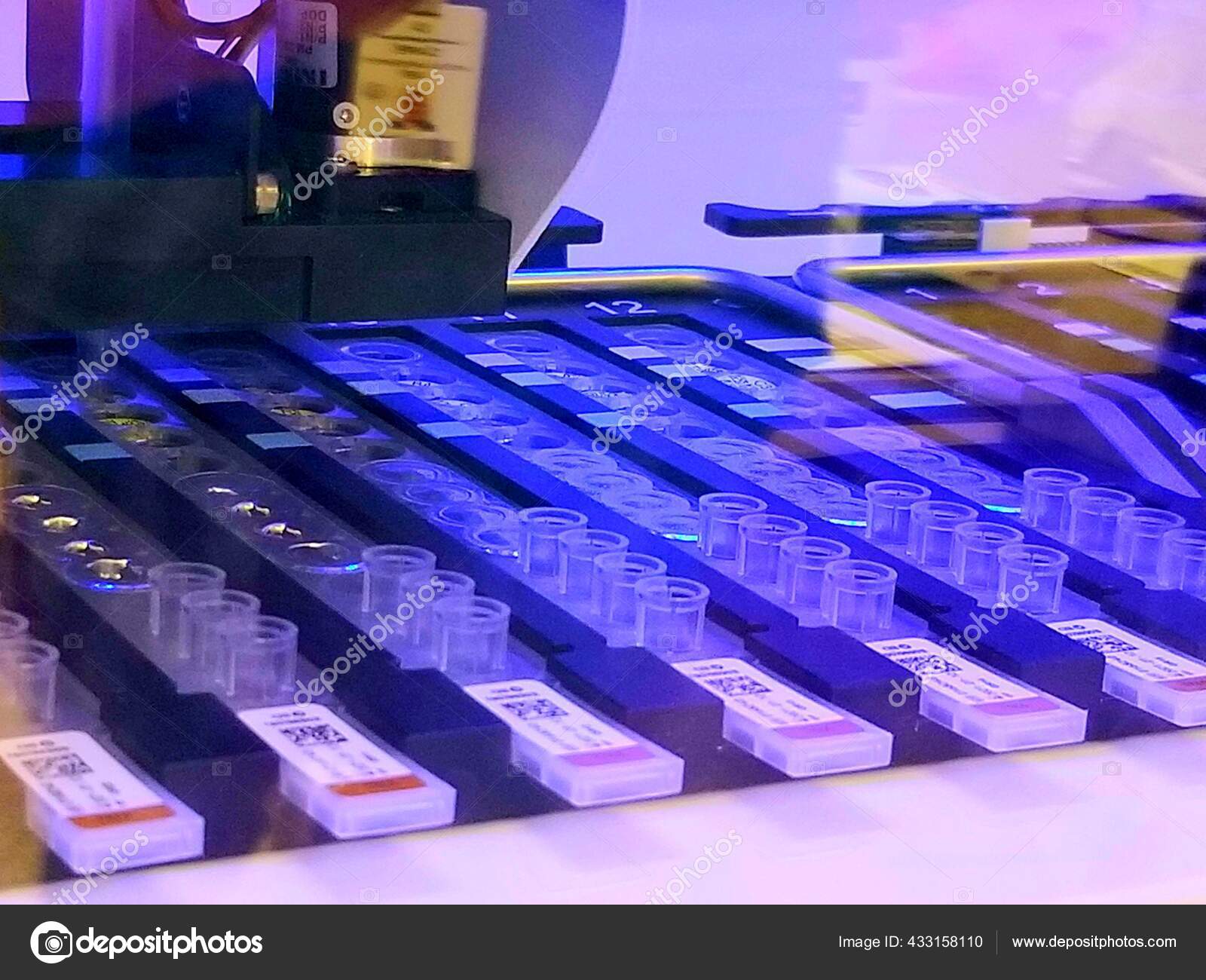 COVID-19 PCR polymerase chain reaction Testing Machine Stock Photo by ...