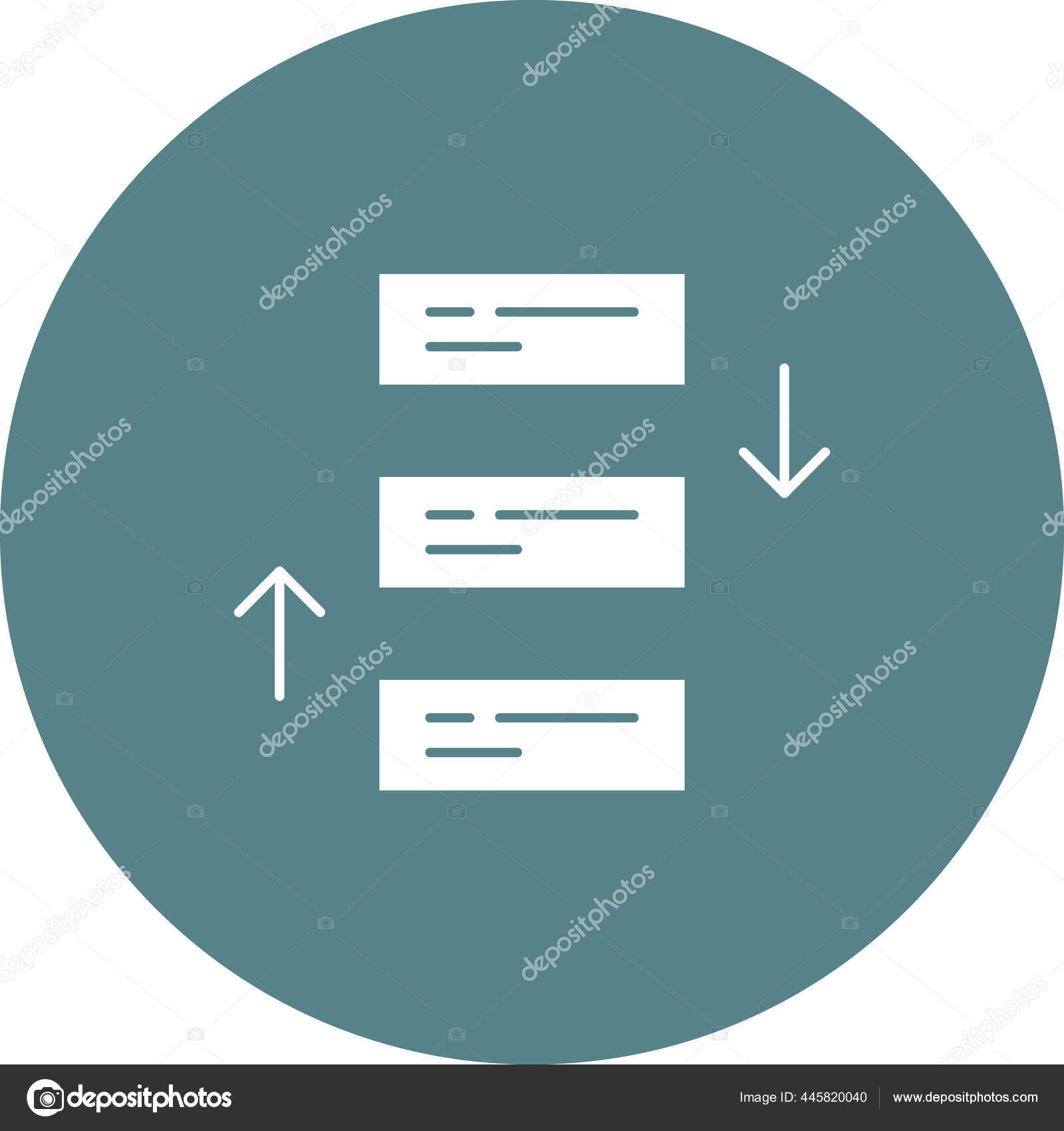 Move Priority Rearrange Task Icon Vector Image Can Also Used Stock ...