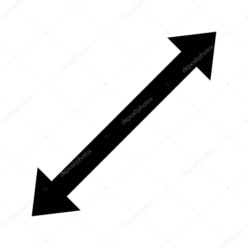 Cambiar el tamaño, flecha, imagen vector icono de pantalla. También se ...