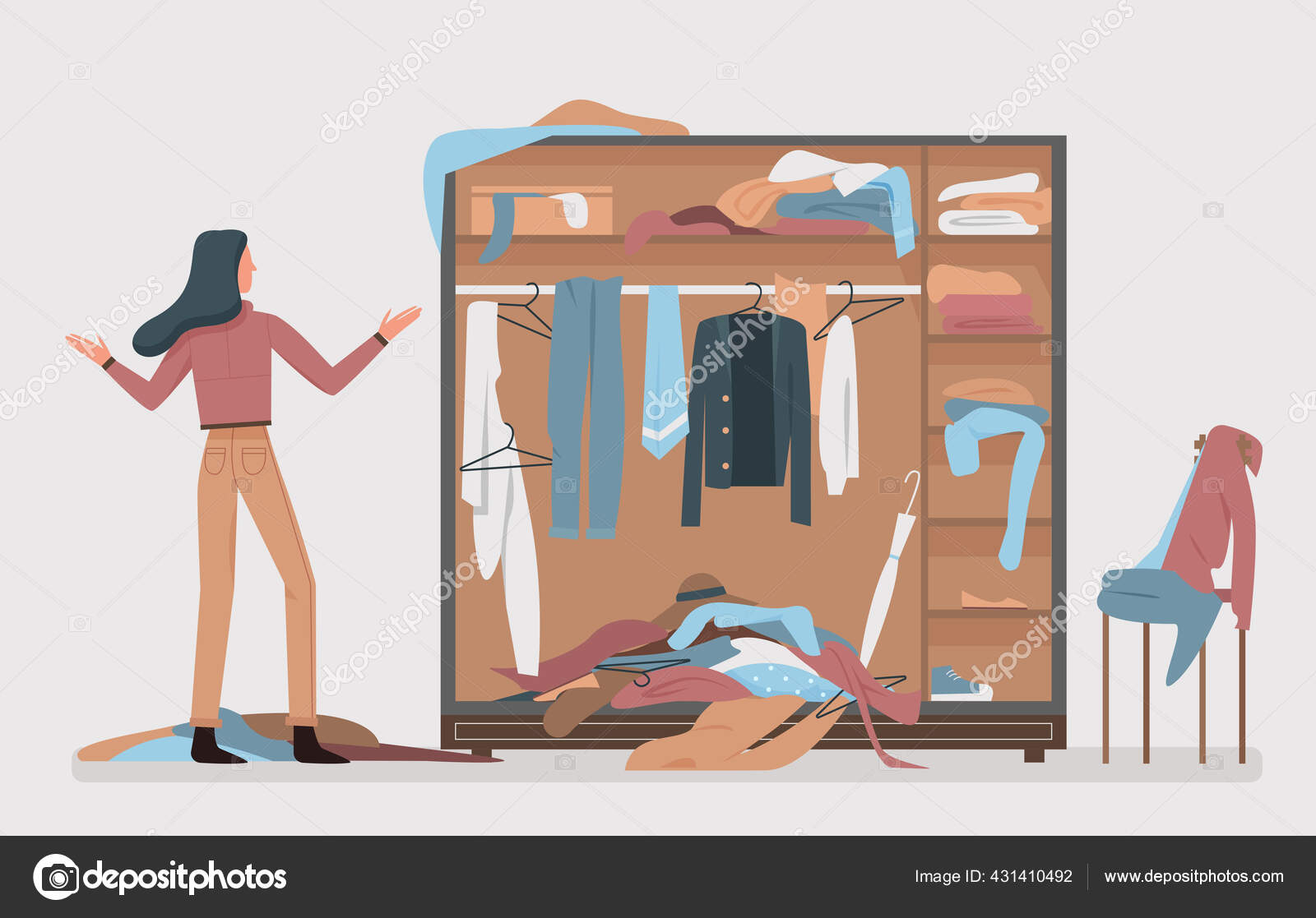 Clipart Closet Messy Pile Messy Clothes Stock Illustrations – 1,342