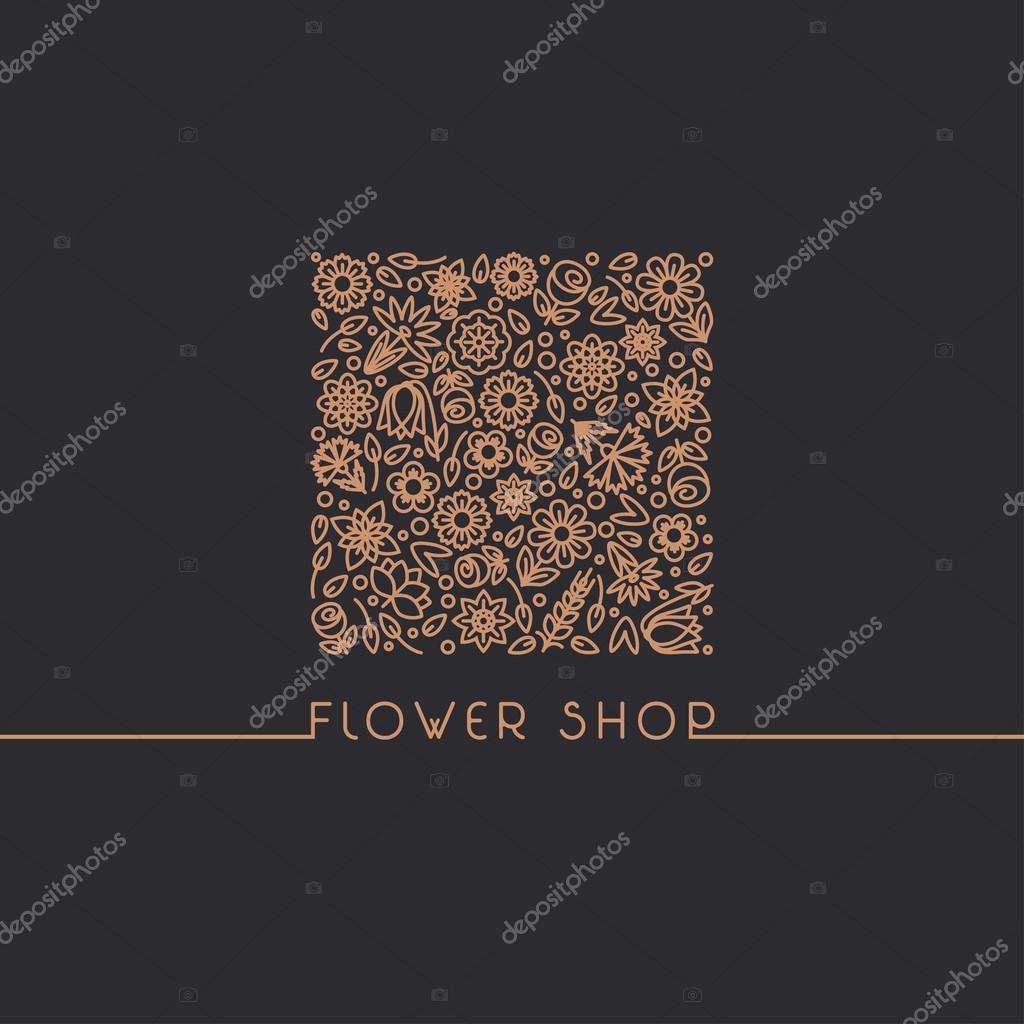 Flower shop logo Stock Vector by ©GalaStudio 108595470