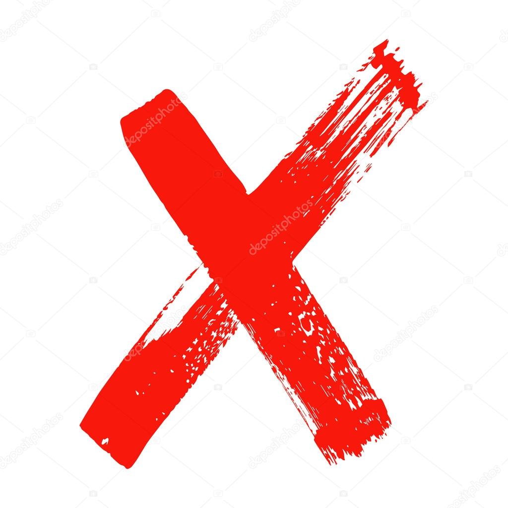 X - Red handwritten letter Stock Vector Image by ©GalaStudio #59479009