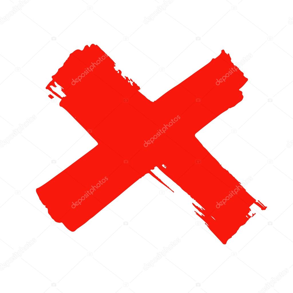 X - czerwony pisma odręcznego — Grafika wektorowa © GalaStudio #59479837