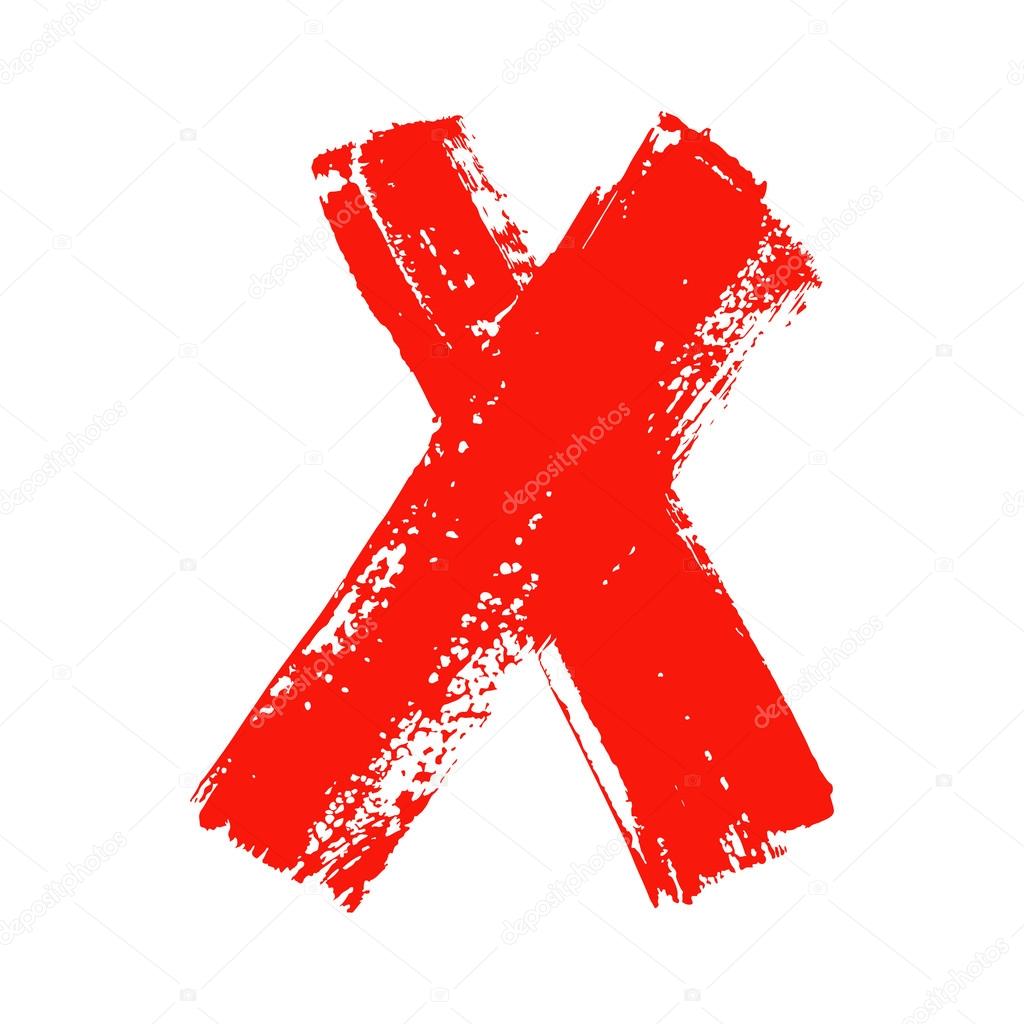 X - Red handwritten letter Stock Vector Image by ©GalaStudio #59480265