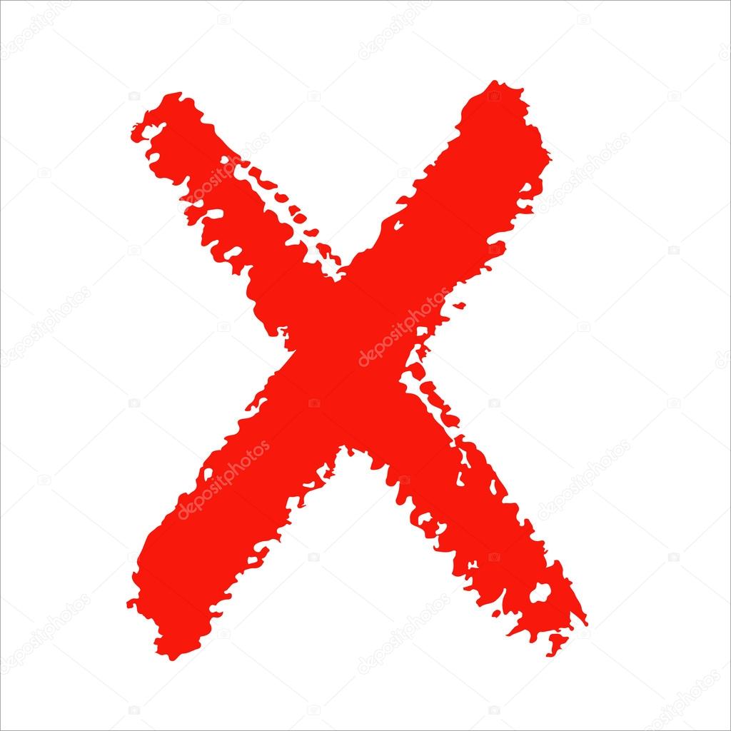 X - Red handwritten letter — Stock Vector © GalaStudio #59480467