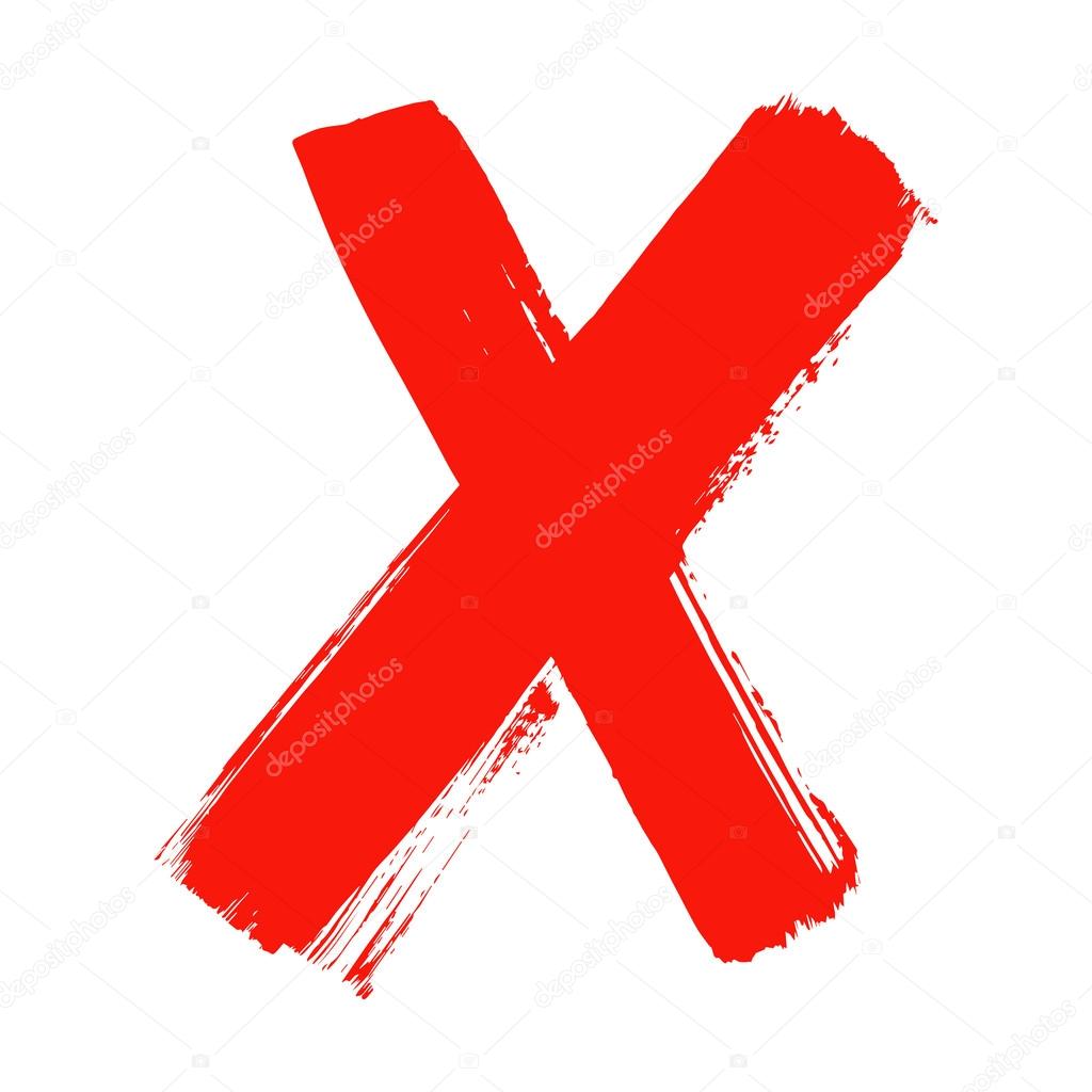 X - Red handwritten letter Stock Vector Image by ©GalaStudio #59480481