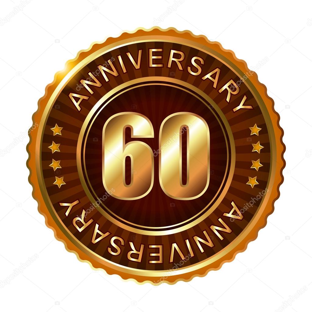 Image vectorielle 60 ans label d'or anniversaire . par ©GalaStudio ...