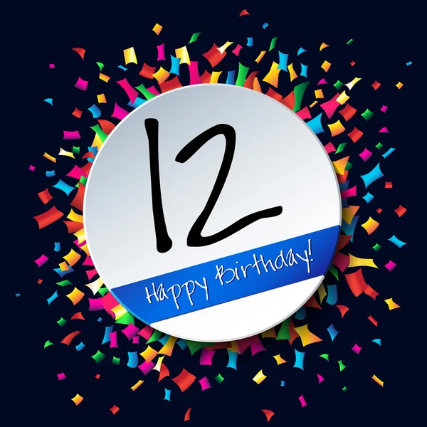 Happy birthday 12 Vector Art Stock Images | Depositphotos