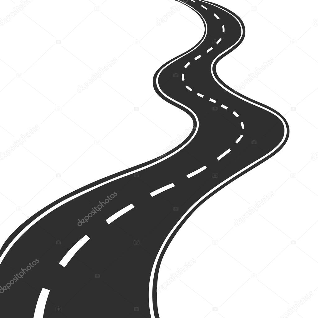 Winding Path Line Drawing