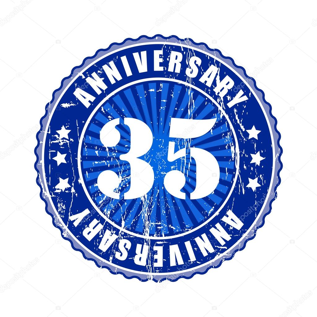 35 Years anniversary stamp. Stock Vector Image by ©GalaStudio #63940185