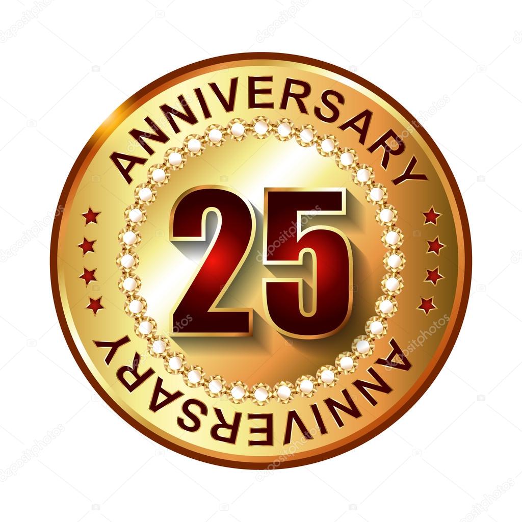 25 ans label d'or anniversaire . Vecteur par ©GalaStudio 66628251