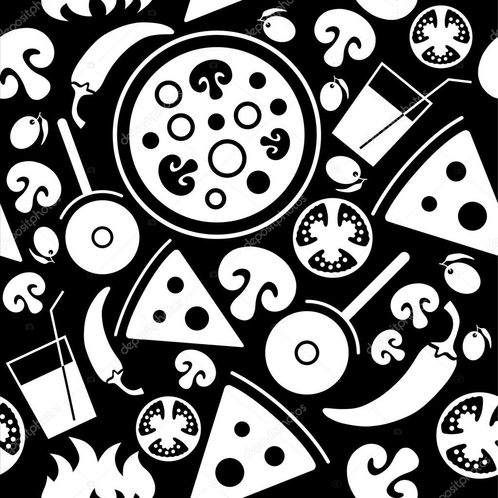 Pizza Pattern Vector