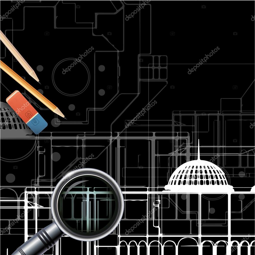 Background for architectural project Stock Vector by ©GalaStudio 74198953