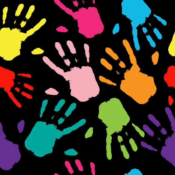 Colorful hand prints Vector Art Stock Images | Depositphotos