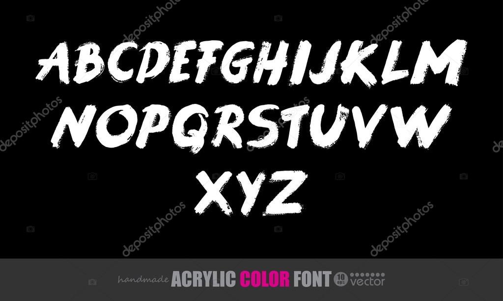 Acrylic handwritten letters Stock Vector Image by ©GalaStudio #88695052