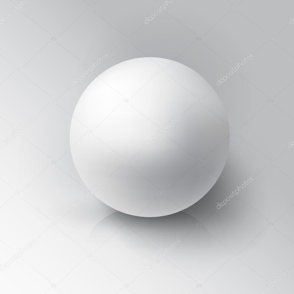 Realistic 3D White Ball Stock Vector Image by ©GalaStudio #94646870