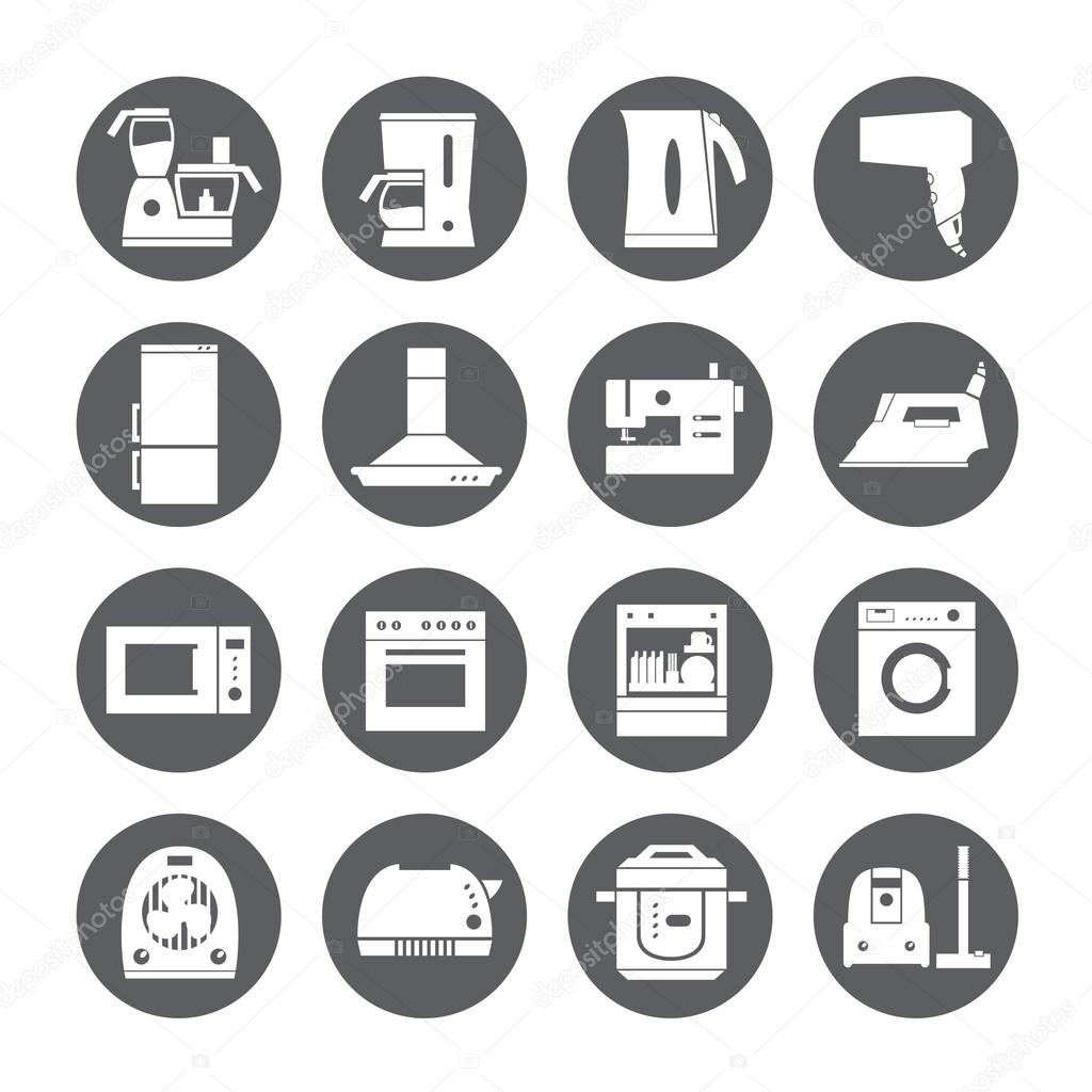 Home appliances, electronics icons. Vector set. Stock Vector Image by ©olya.erde #64811539