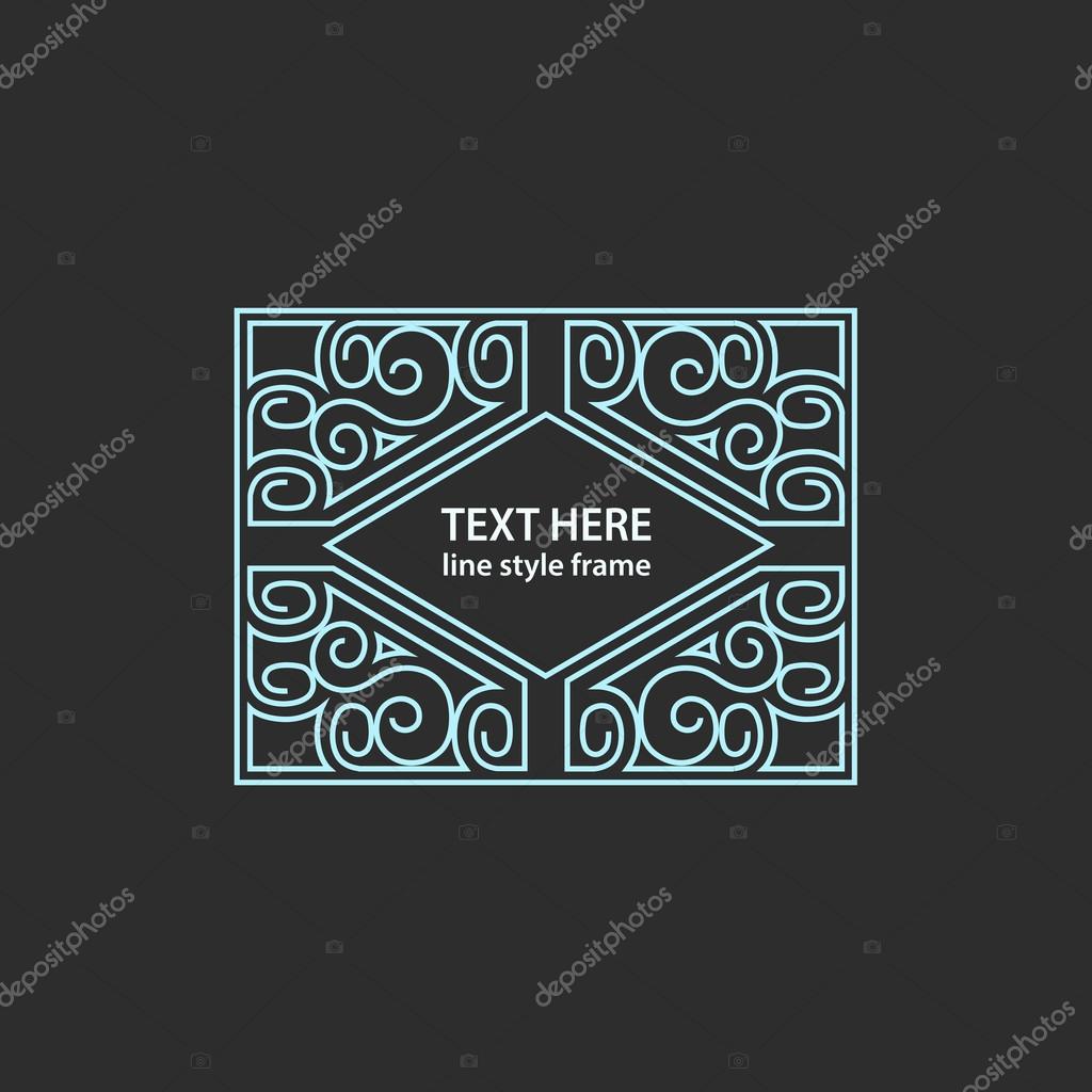 Vector line style frame Stock Vector Image by ©fractal86 #79518958
