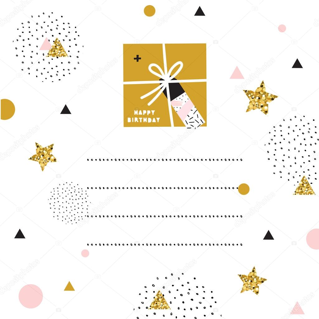 Creative birthday card. Stock Vector by ©lechernina 108759170