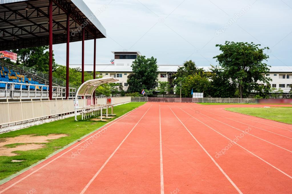 Running track in stadium — Stock Photo © bouybin #81943666
