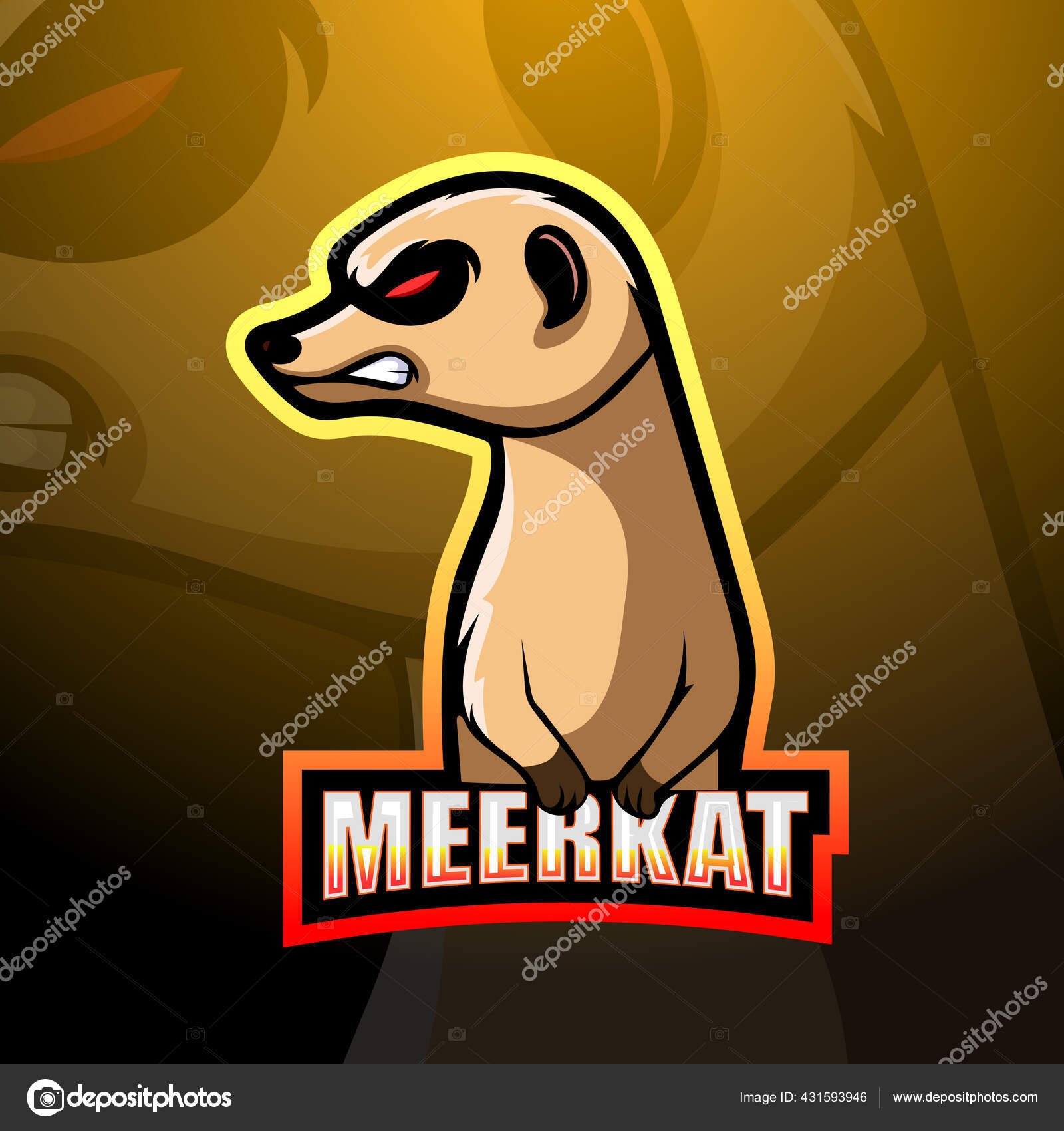 Meerkat Face Outline