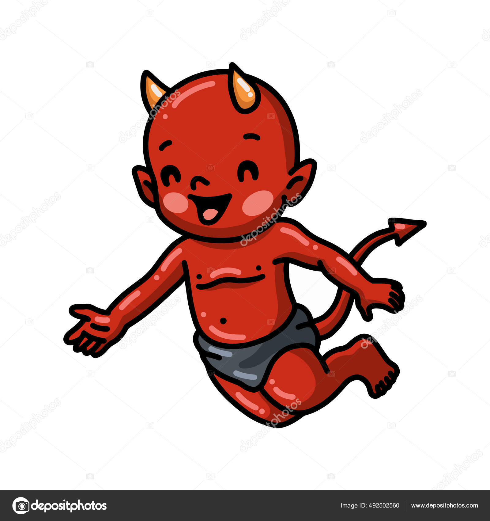 Cute Baby Devil Drawing