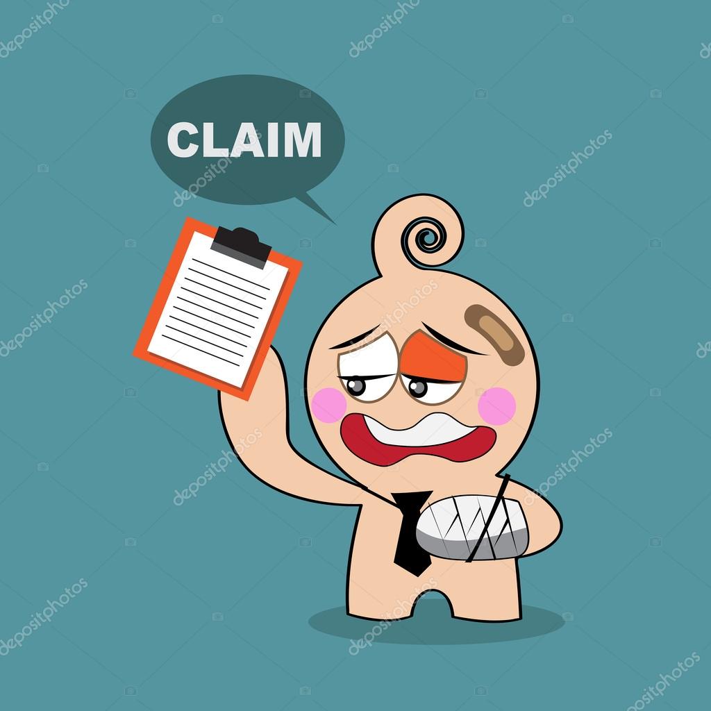 Businessman has pains about some accident and request claims — Stock ...