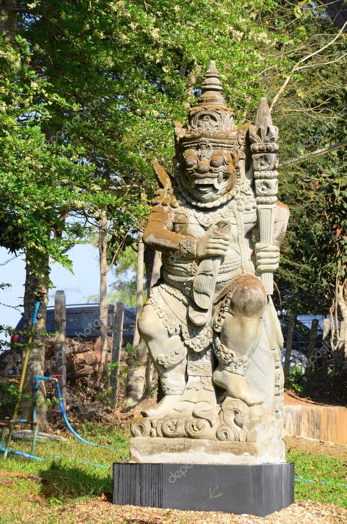 Giant Statue Bali stye at Black House — Stock Photo © anirut #68201463