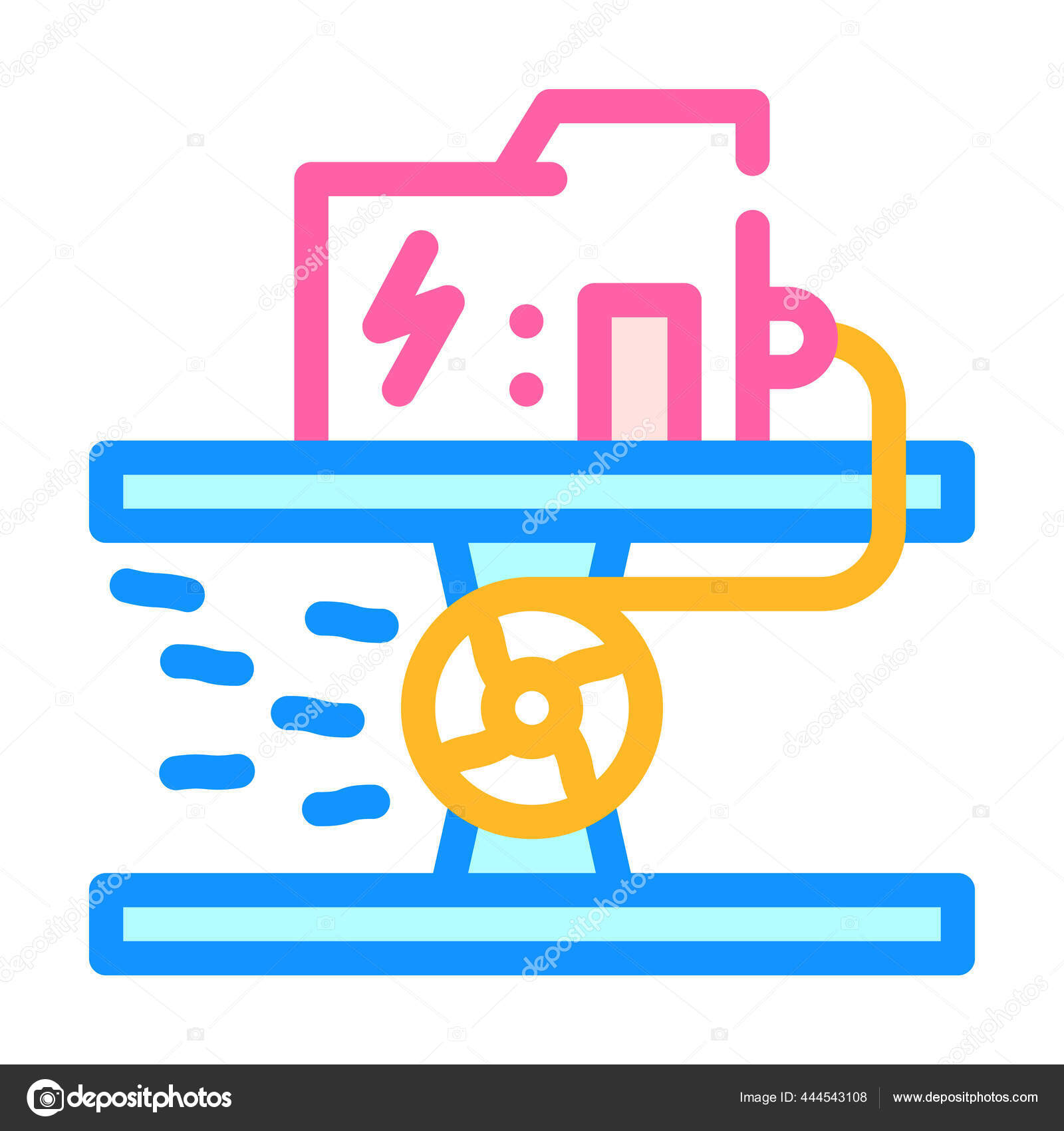 Hydro generator color icon vector illustration color Stock Vector by ...