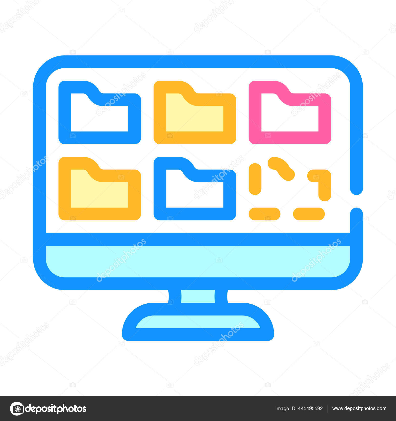 Folders of operating system color icon vector illustration Stock Vector ...