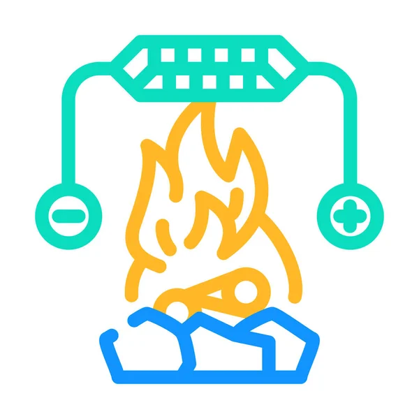 Combined heat or peltier generator glyph icon vector illustration Stock ...