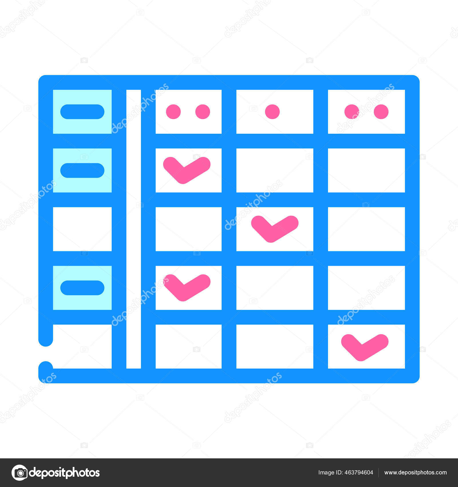 Class Calendar Color Icon Vector Class Calendar Sign Isolated Symbol ...