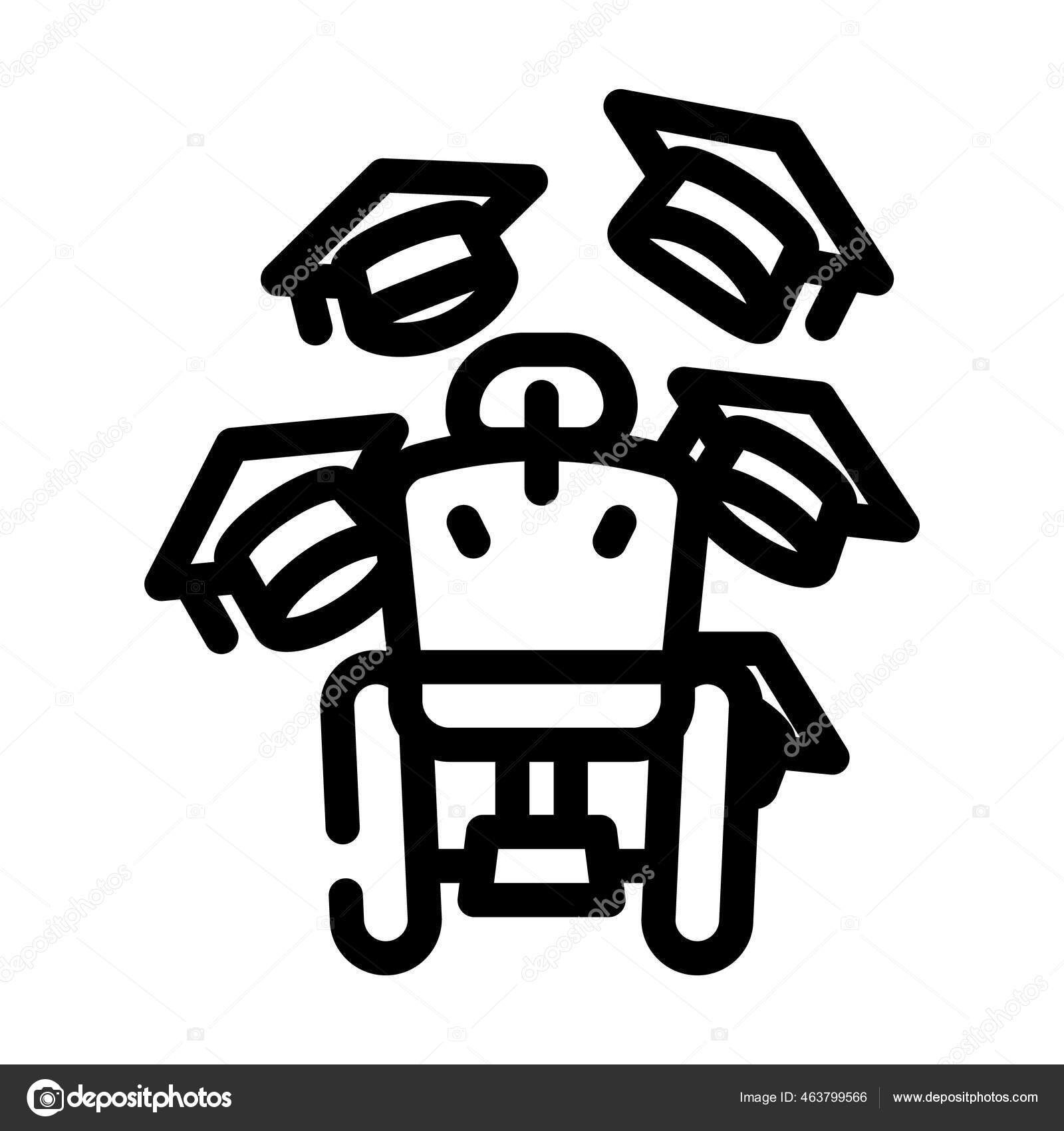 Graduation Inclusive Life Line Icon Vector Graduation Inclusive Life ...