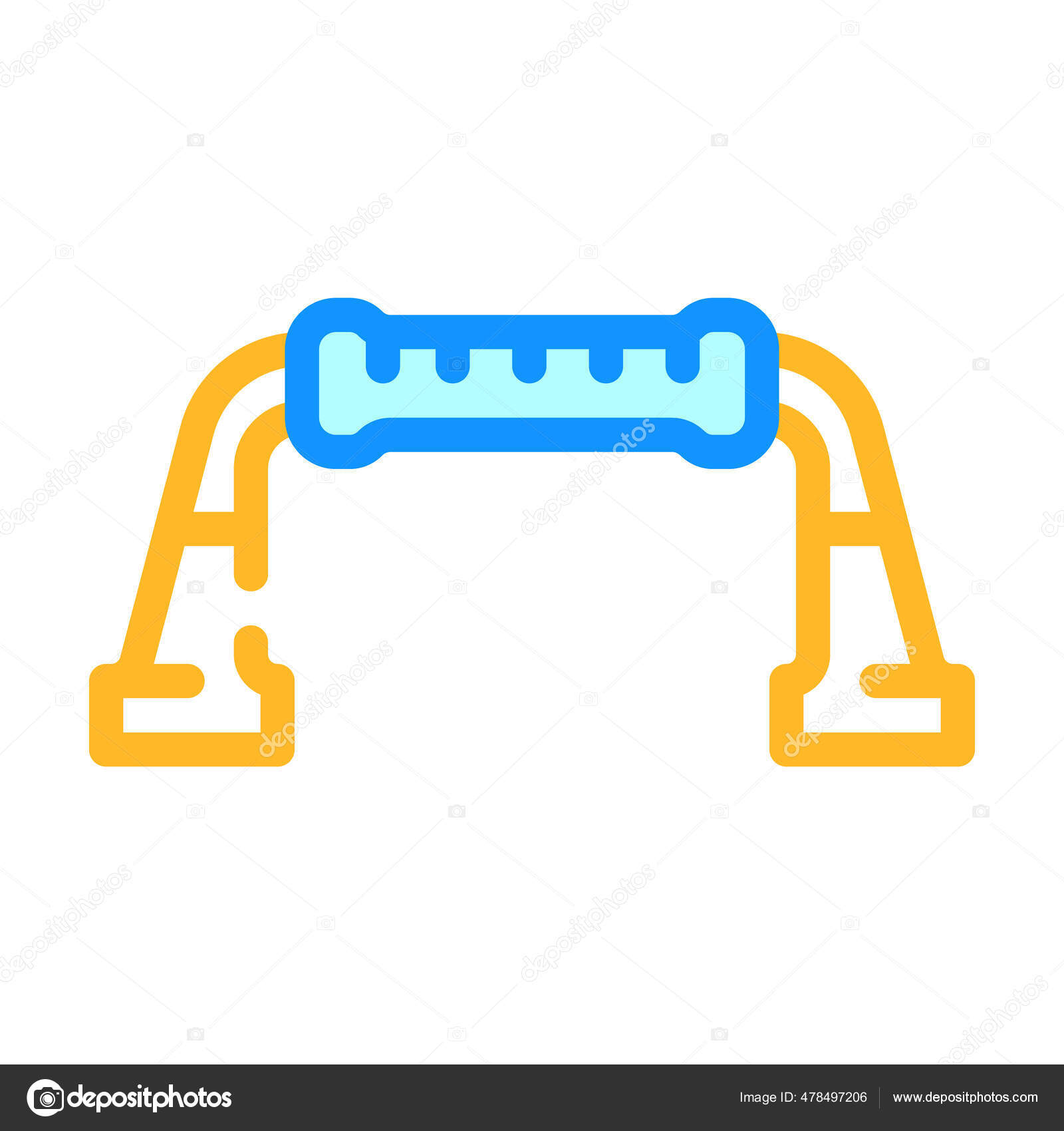 Push Ups Gym Equipment Color Icon Vector Push Ups Gym Stock Vector by ...