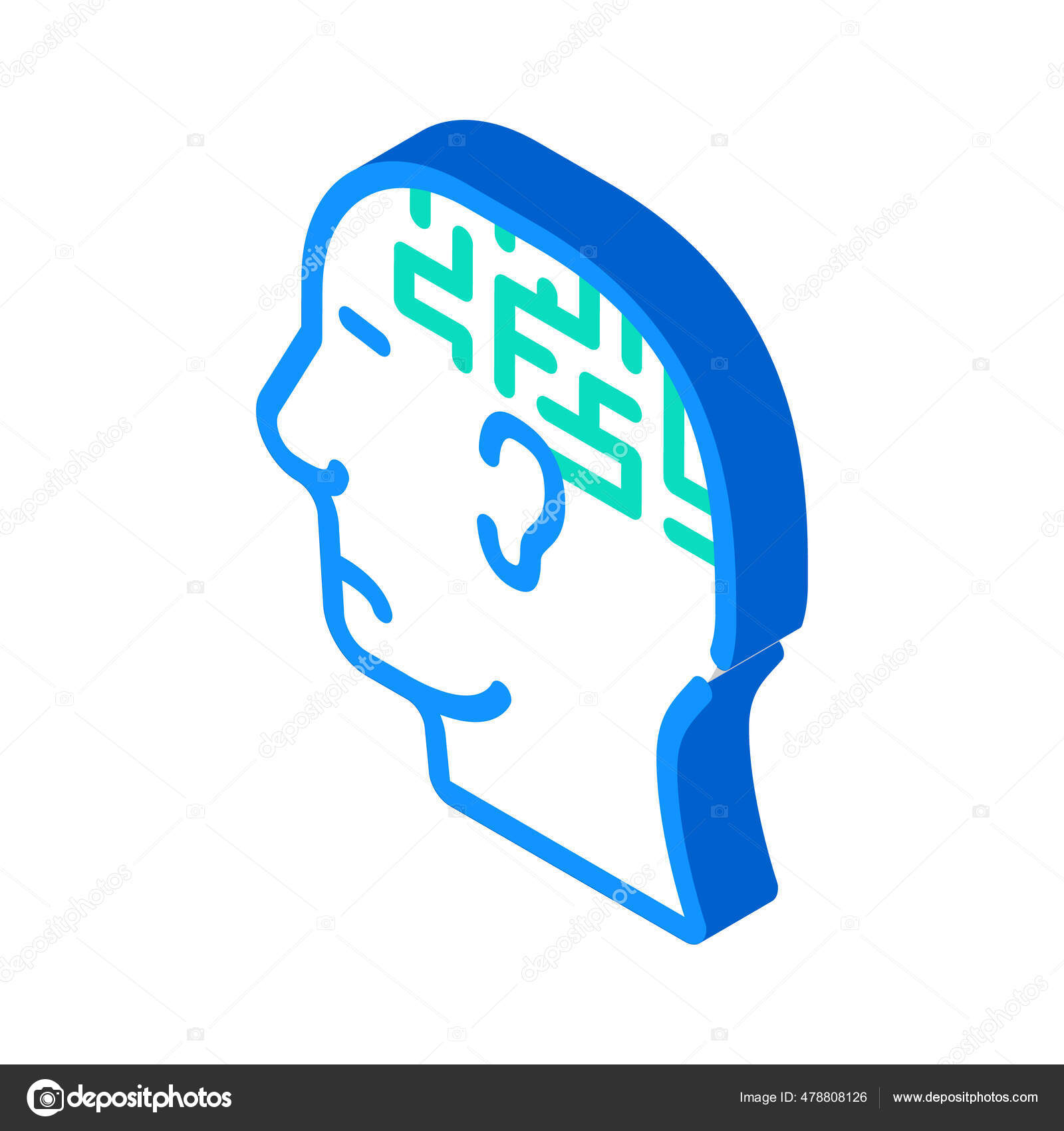 Labyrinth neurosis isometric icon vector illustration Stock Vector ...