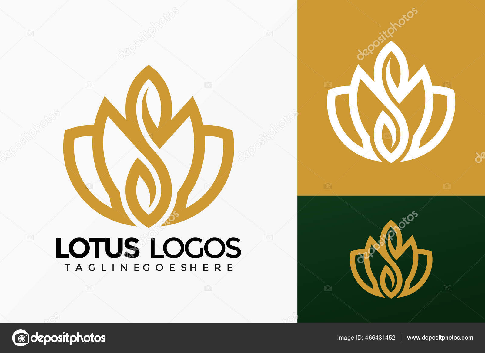 Premium Luxury Lotus Logo Vector Design Abstract Emblem Designs Concept ...