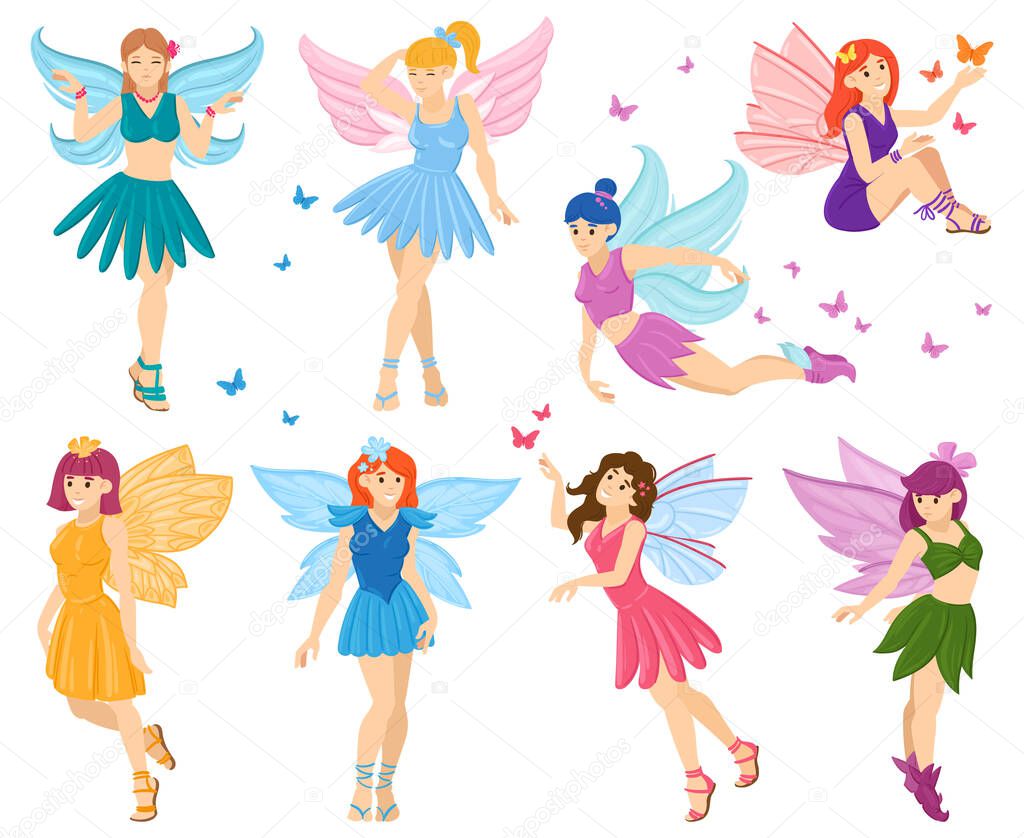 Personajes de hadas de cuento de hadas mágico de dibujos animados ...