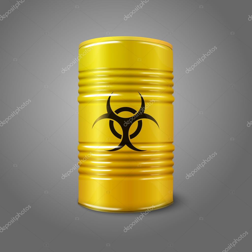 Cañón grande de color amarillo brillante realista con signo de peligro ...