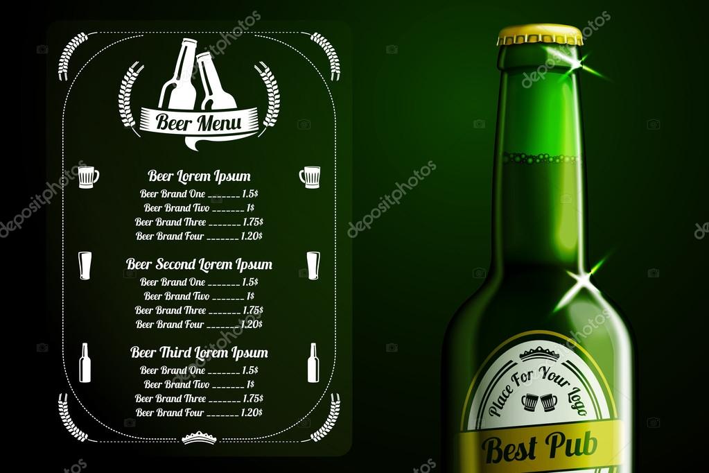 Alcohol menu template Stock Vector Image by ©tashaleks #68234279