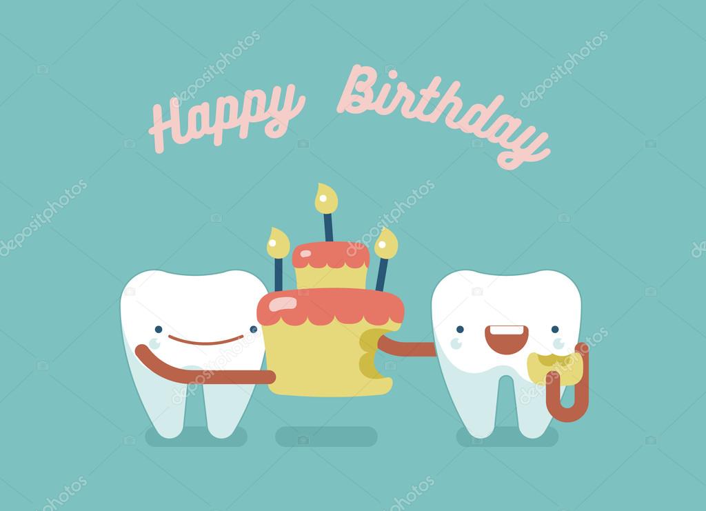 Happy Birthday Dental concept Stock Vector Image by ©kninwong #102635560