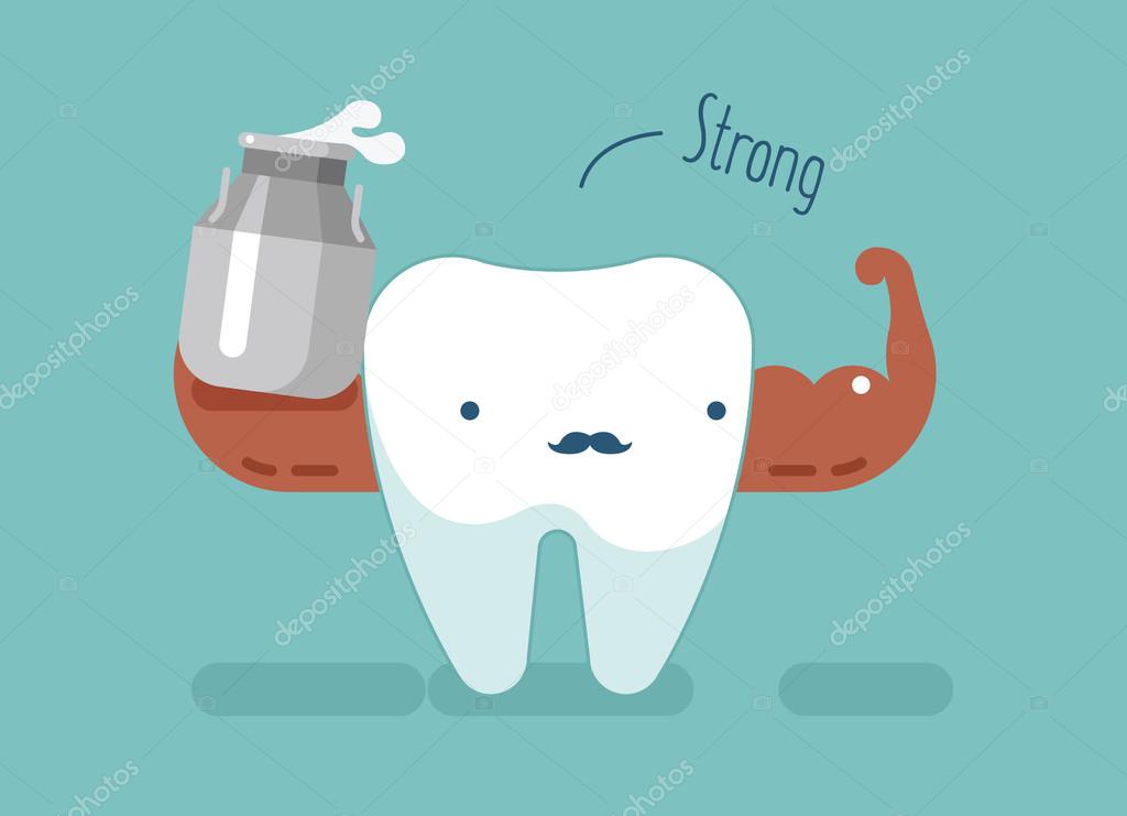 Strong tooth ,dental concept Stock Vector by ©kninwong 108373506
