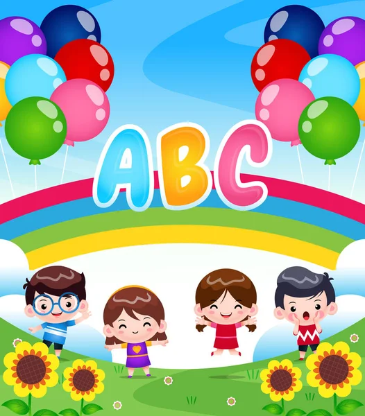Niños abc imágenes de stock de arte vectorial | Depositphotos