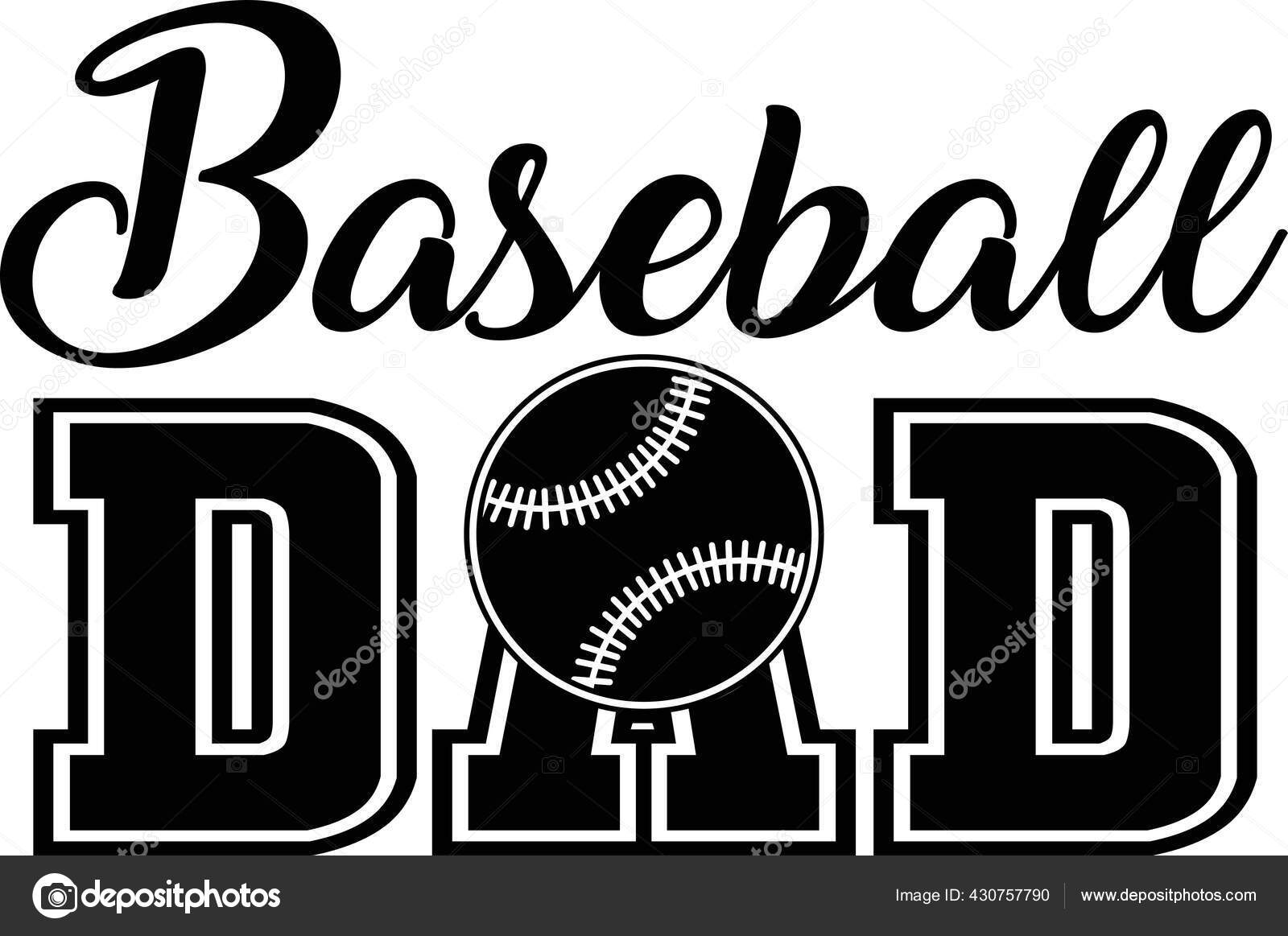 Baseball dad on the white background. Vector illustration Stock Vector ...